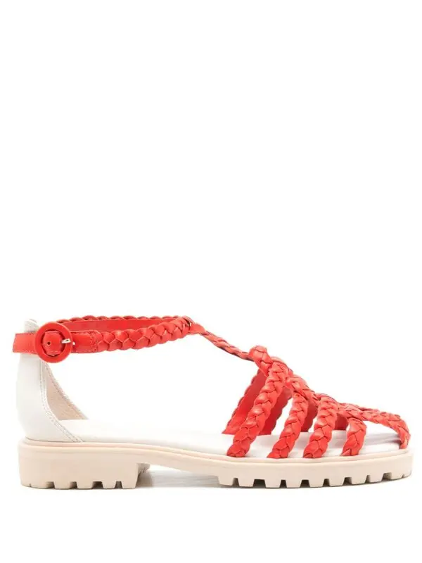 STUDIO CHOFAKIAN Flanner Caged Sandals - Orange