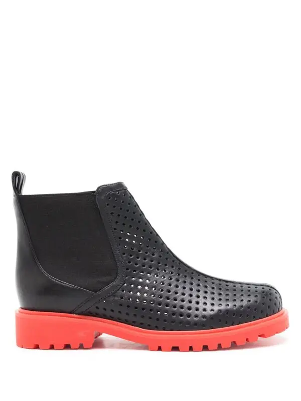 STUDIO CHOFAKIAN Louis Leather Ankle Boots - Black
