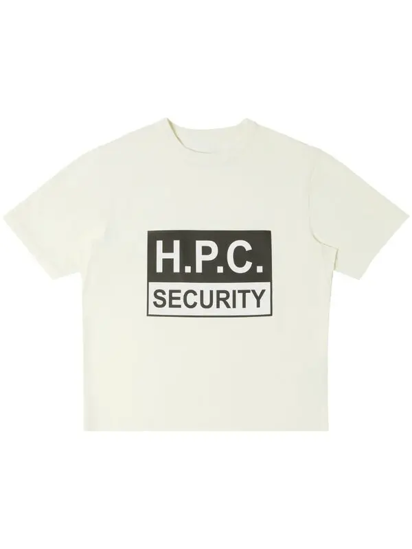 Heron Preston Security Logo-print Cotton T-shirt - Neutrals
