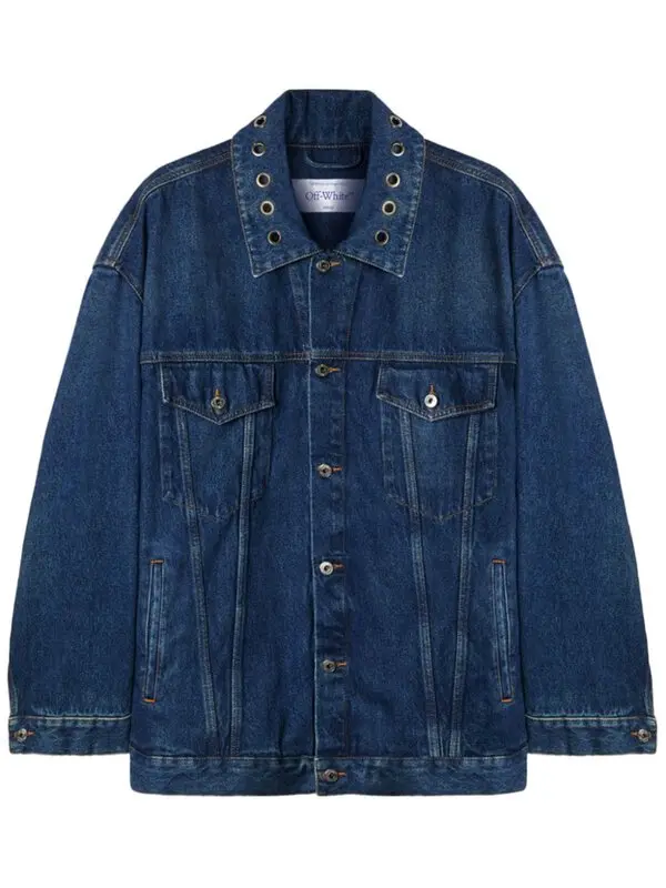 Off-White Eyelet-embellished Denim Jacket