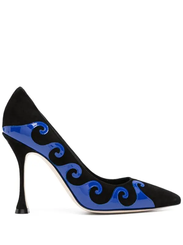 Manolo Blahnik Kasai 105mm Swirl-detail Pumps