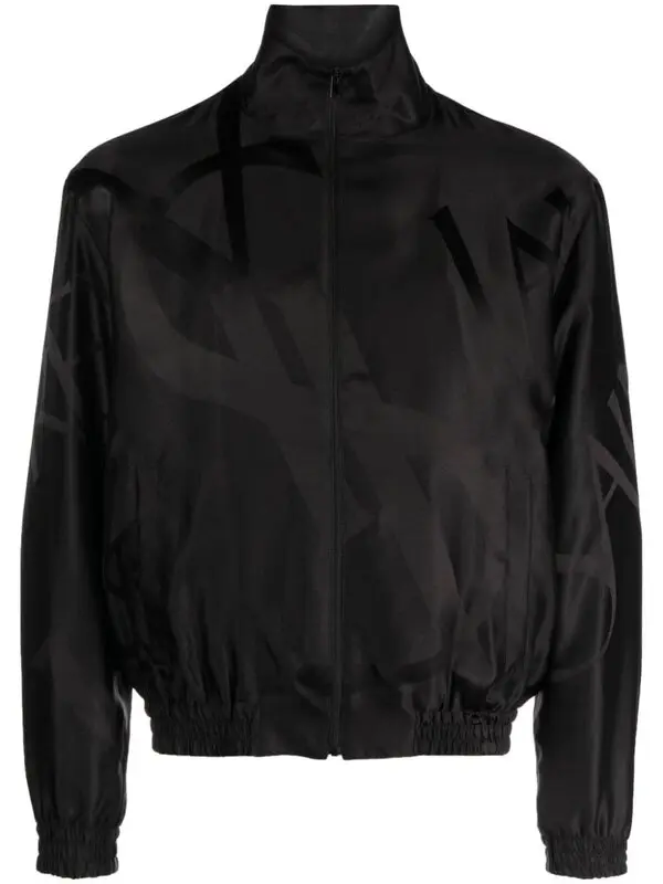 Saint Laurent Logo-print Silk Jacket