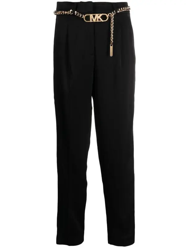 Michael Kors Logo-plaque Tapered Trousers