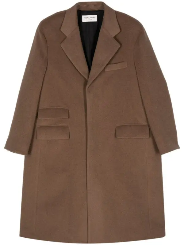 Saint Laurent Single-breasted Long Coat
