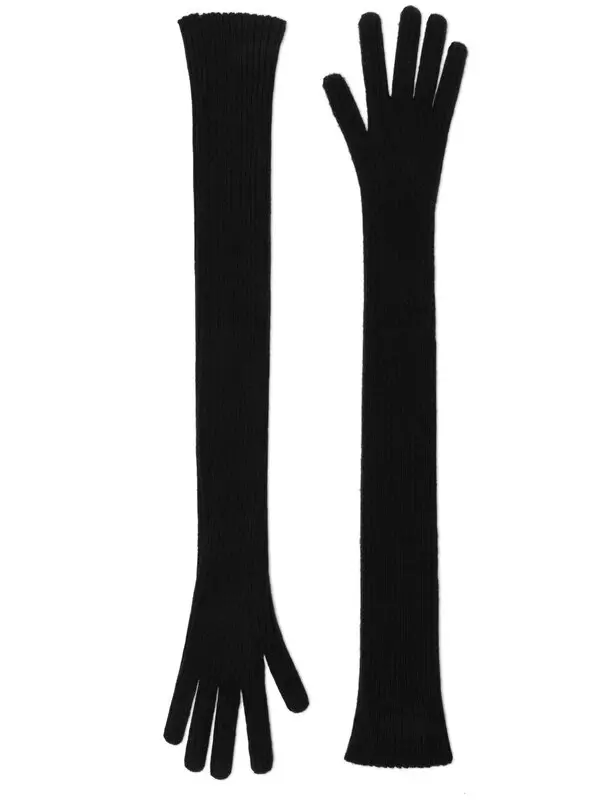 Dolce & Gabbana Extra-long Cashmere-blend Gloves - Black