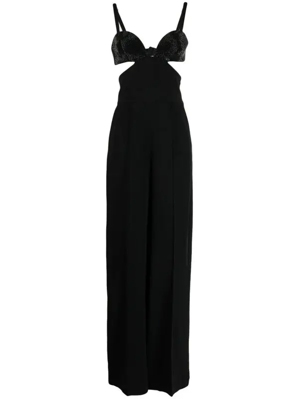 Elie Saab Crystal-embellished Cut-out Jumpsuit