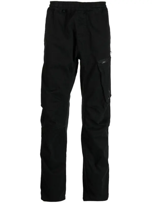 C.P. COMPANY Logo-patch Tapered-leg Trousers