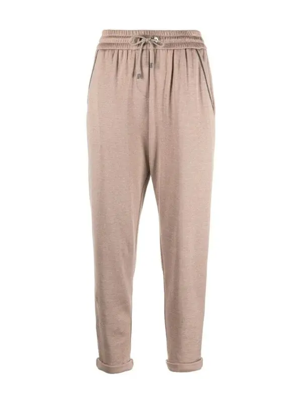 Brunello Cucinelli Cotton-blend Tapered Trousers