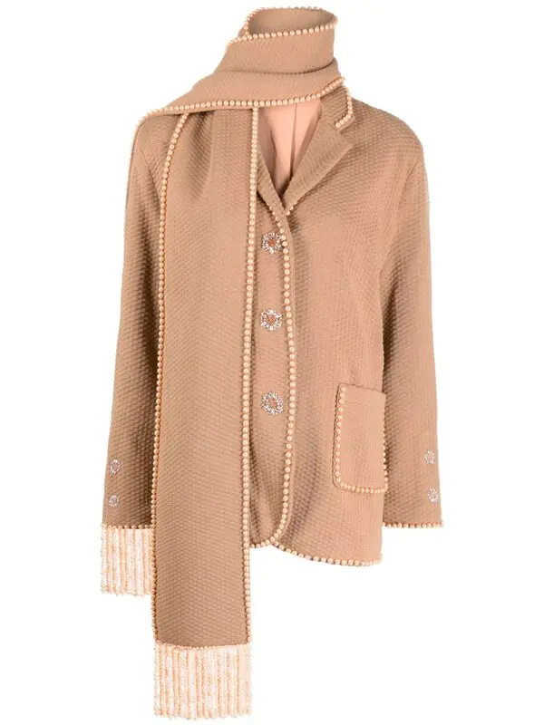 IZAAK AZANEI Pearl-fringe Jacket