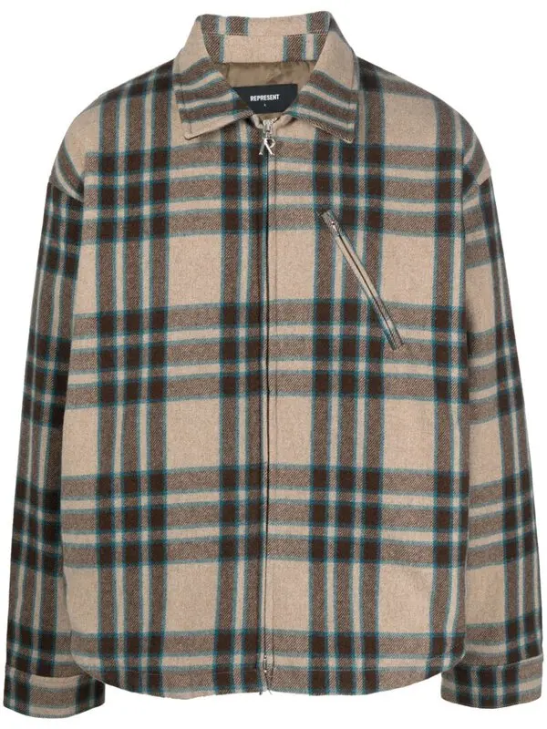 REPRESENT Plaid-check Flannel Shirt