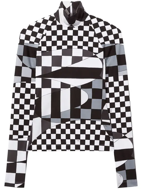 Emilio Pucci Giardino-print Long-sleeve Top - Grey