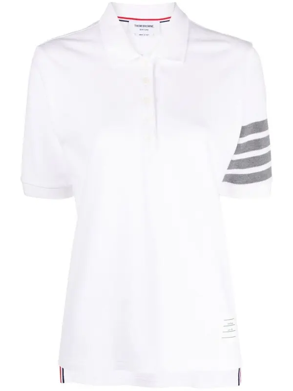 Thom Browne 4-bar Stripe 2003-print Polo Shirt - White