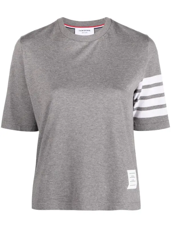 Thom Browne 4-bar Stripe 2003-print T-shirt - Grey