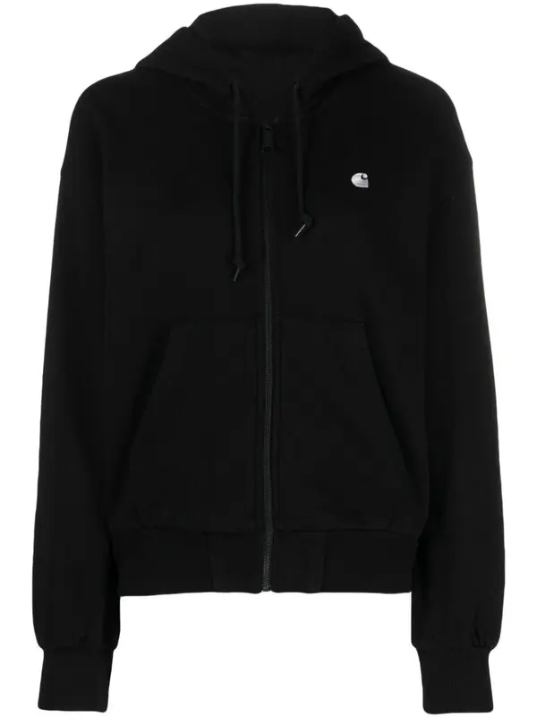 Carhartt Work In Progress Logo-embroidered Zip-up Hoodie