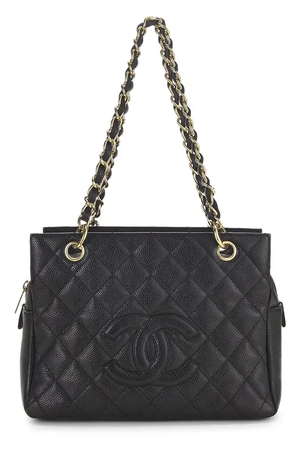Chanel Quilted Caviar Timeless 'cc' Petite Tote - Black