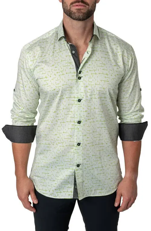 MACEOO Class Tetris Button-up Shirt