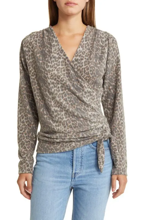 Loveappella Faux Tie Wrap Top