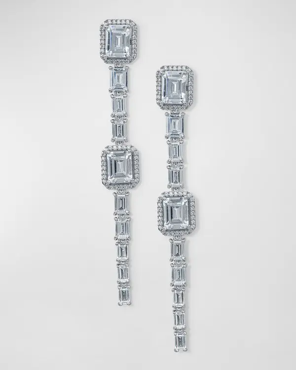KENNETH JAY LANE Emerald-cut Drop Earrings