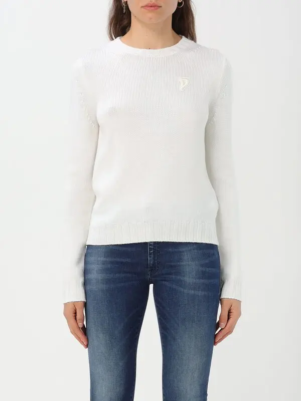 DONDUP Wool Sweater With Embroidered Monogram - White