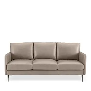 CHATEAU D'AX Elissa Leather Sofa - 4869 Dark Gray