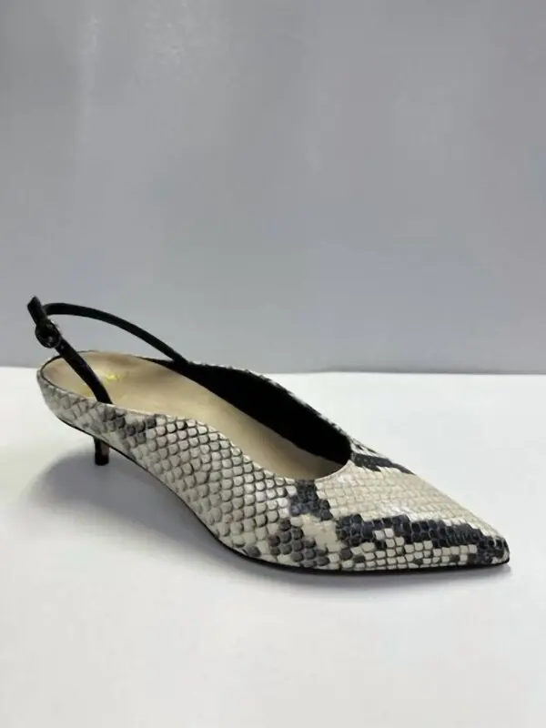 Buy Butter Drake Slingback Sandal In Black/white Snake - Multi At 35% ...