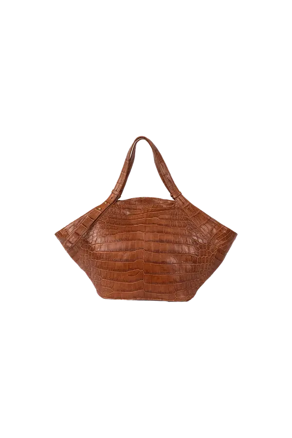 NORTON AND HODGES Mont Rochelle Crocodile Tote - Natural