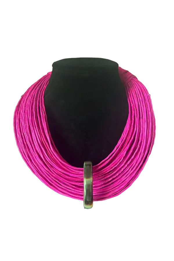 NORTON AND HODGES Far Post Leather Necklace