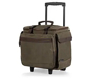Legacy Somm 12-bottle Insulated Wine Bag With R Olling Cart - One-color
