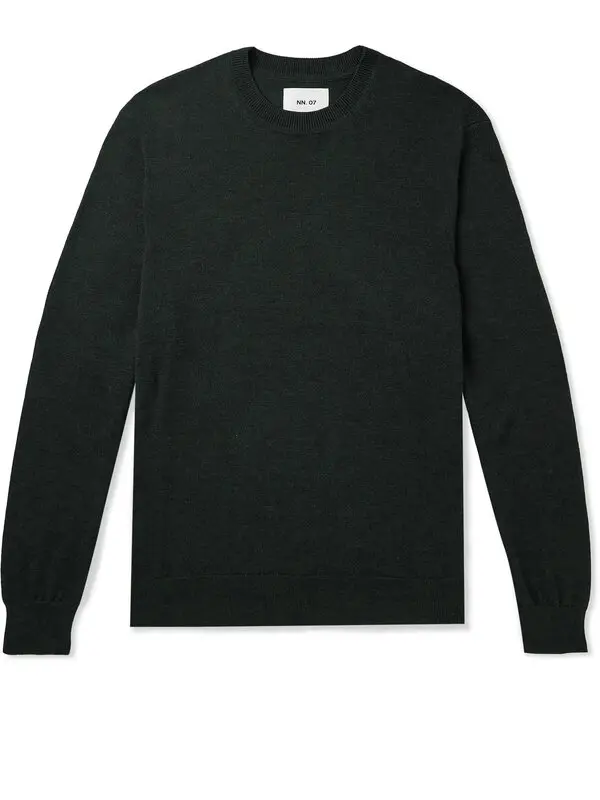 Nn07 Ted 6605 Wool Sweater - Green