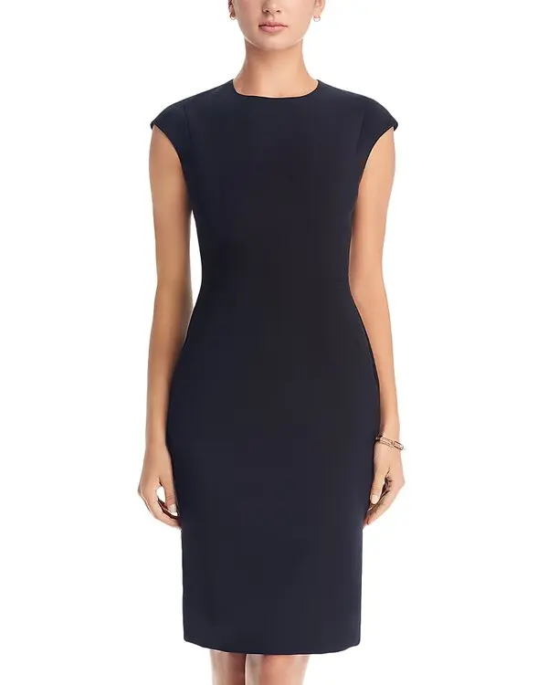 Hugo Boss Dironah Wool Sheath Dress - Black