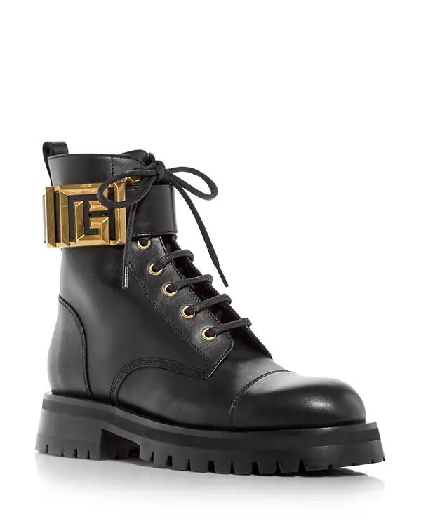 Balmain Romy Combat Boots - Black | Editorialist