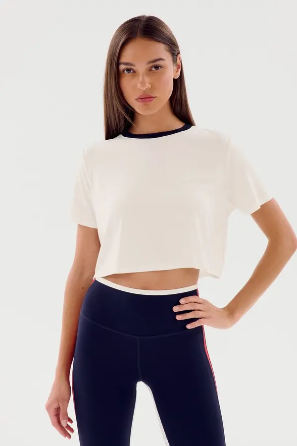 Splits59 Djuna Relaxed Fit Tee - White/indigo