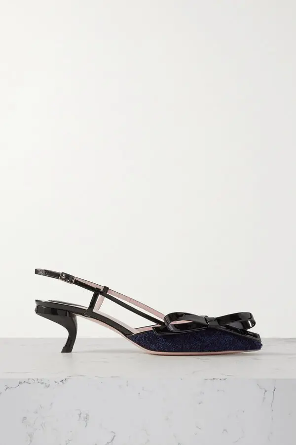 ROGER VIVIER Virgule 55 Slingback Pumps - Blue
