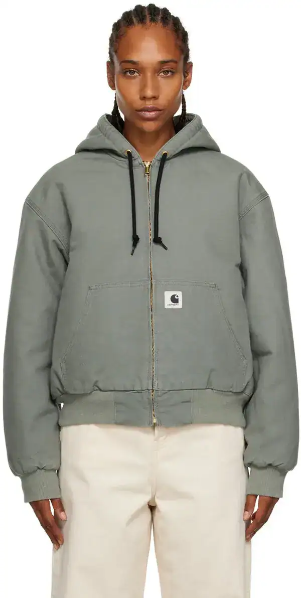 Carhartt Work In Progress Gray Og Active Bomber Jacket In Smoke 