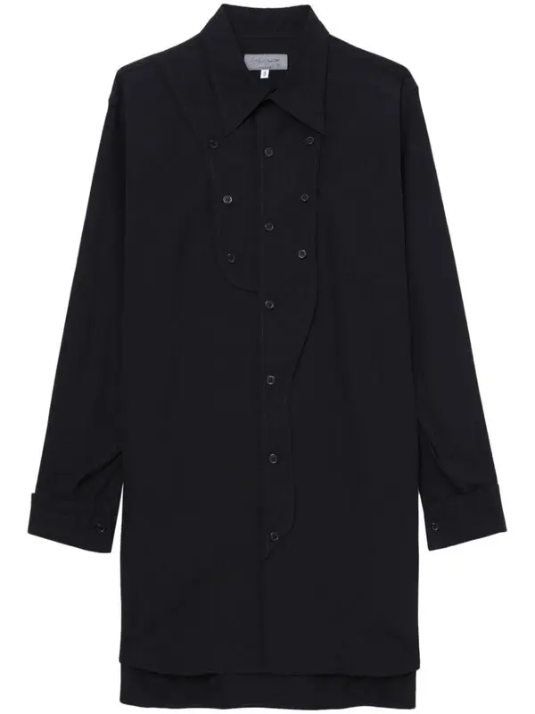 Yohji Yamamoto Long-sleeved Buttoned Cotton Shirt