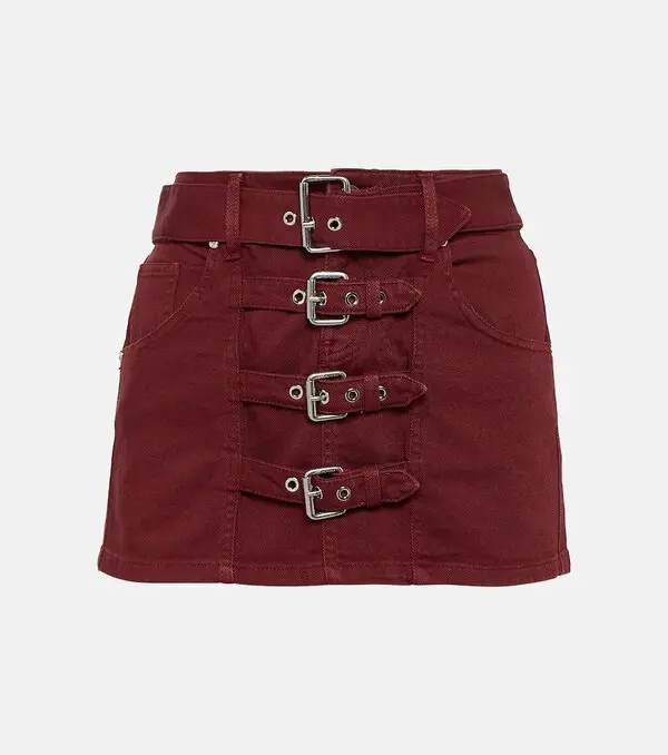 Blumarine Denim Mini Skirt - Red