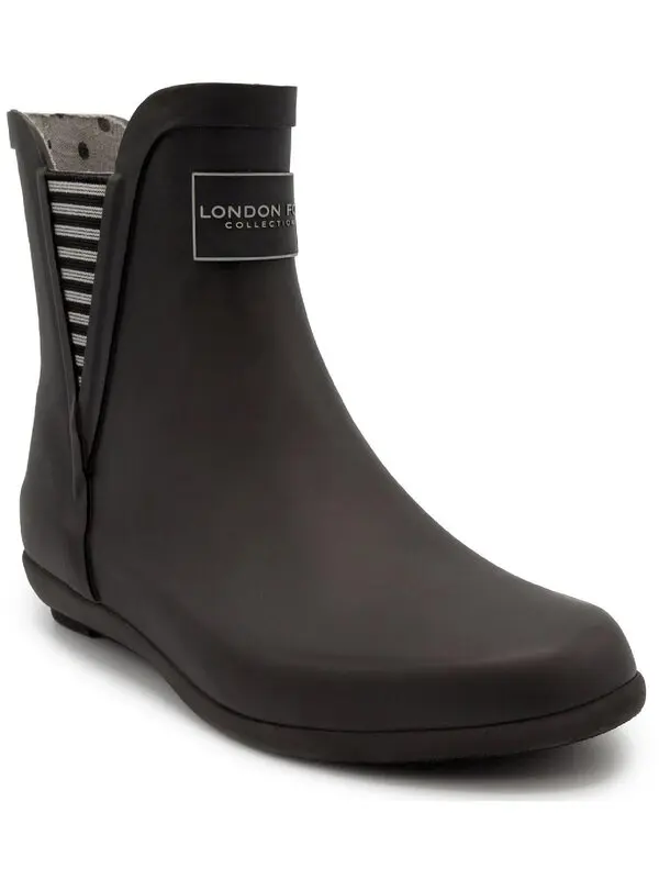 Buy London Fog Piccadilly Faux Leather Ankle Rain Boots Grey At 10