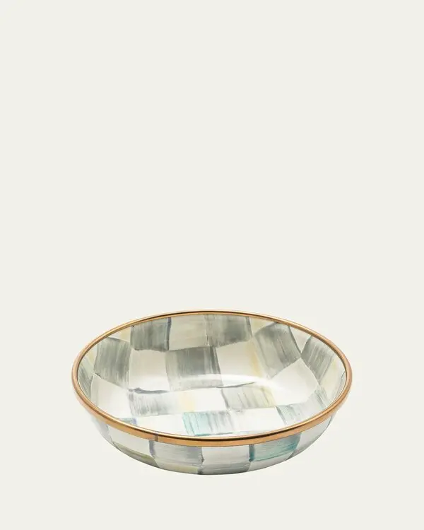 MACKENZIE-CHILDS Sterling Check Enamel Relish Dish - One-color