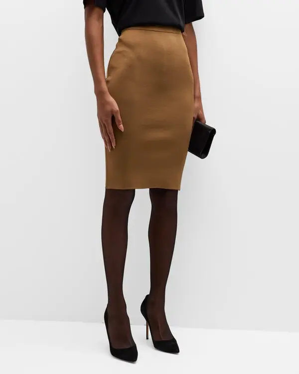 Saint Laurent Pencil Midi Skirt
