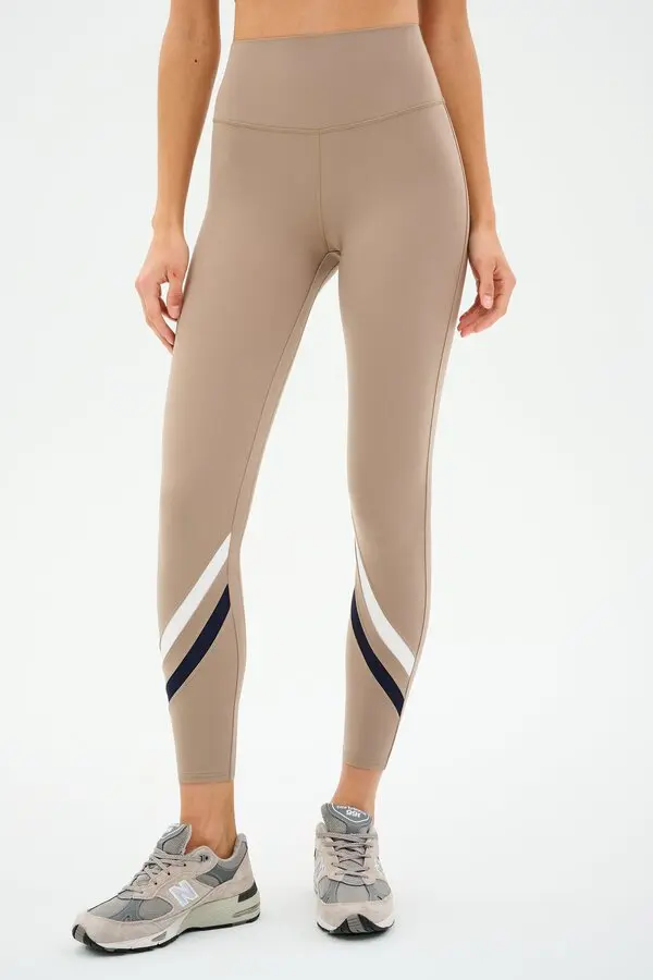 Splits59 Chevron Airweight High Waist 7/8 - Latte/indigo