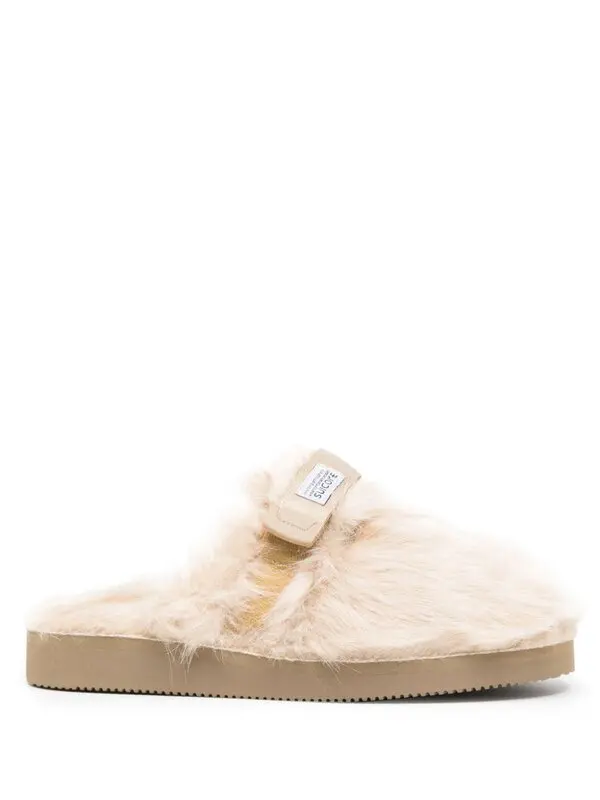 Suicoke Zavo-2eu Faux-fur Slides - Neutrals