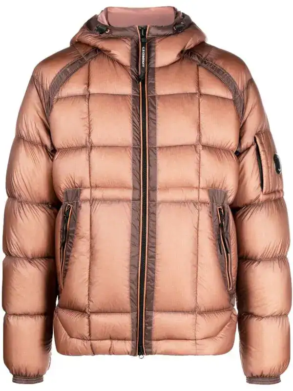 C.P. Company D.D. Shell-Hooded Down Jacket In Brown - 49% Off