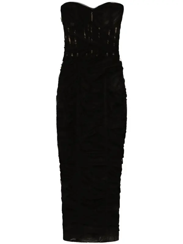 Dolce & Gabbana Draped Tulle Corset Dress