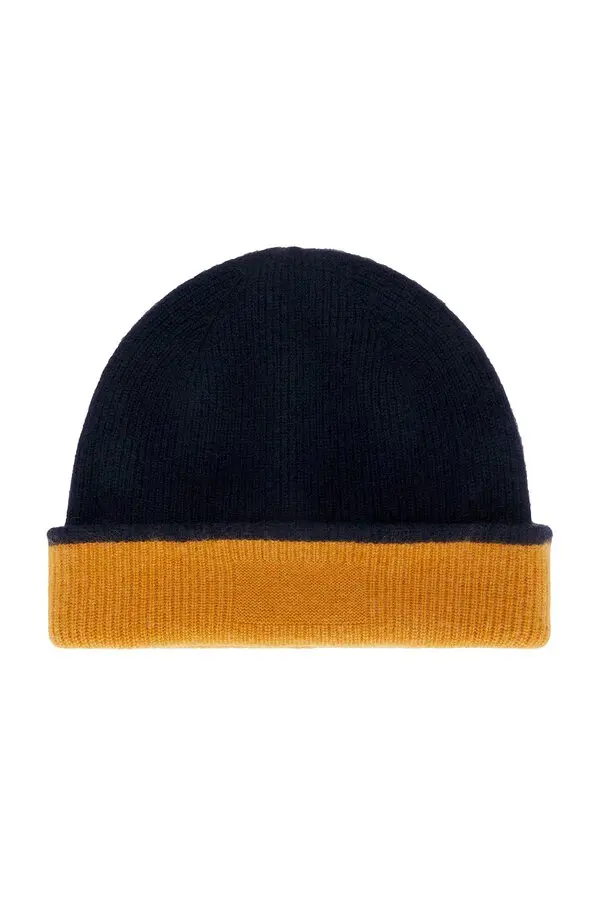 Guest In Residence Cashmere Beanie - Midnight & Sungold