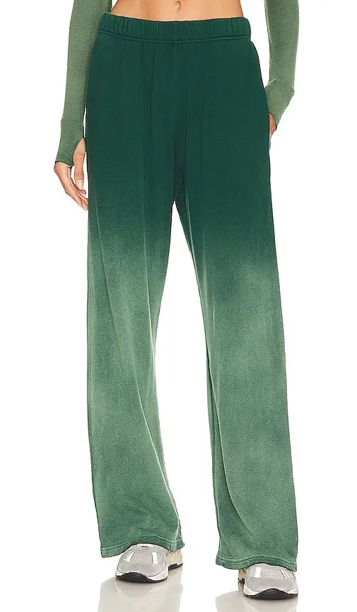 Michael Lauren Theoden Wide Leg Pant - Vintage Emerald