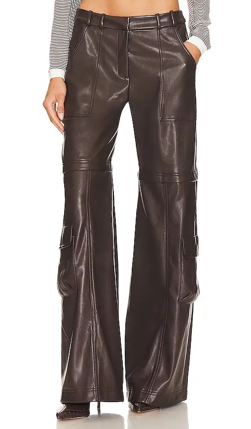 Amanda Uprichard Lucas Wide Leg Pants - Cocoa