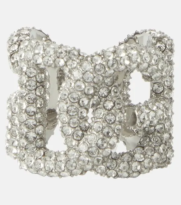 Dolce & Gabbana Dg Crystal-embellished Ring - Silver | Editorialist