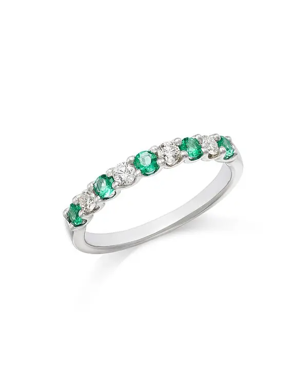 Bloomingdale'S Diamond And Gemstone Band - Green/white