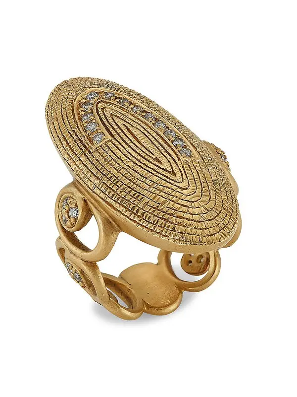 Coomi Eternity 20k Yellow & Diamond Ring - Gold | Editorialist