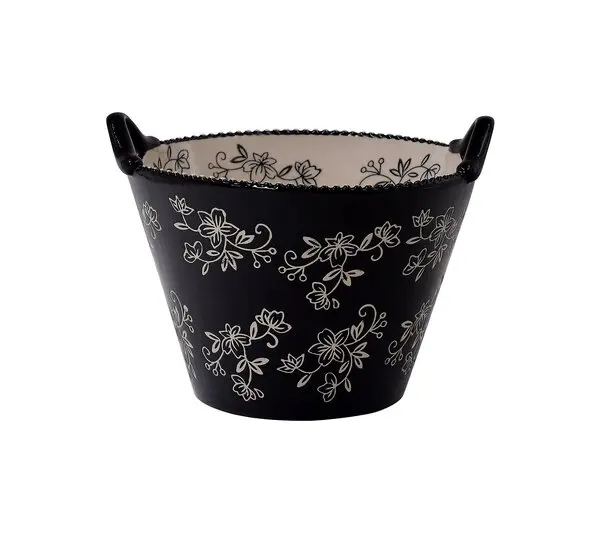 TEMP-TATIONS Floral Lace 3-qt Serving Bowl With Handles
